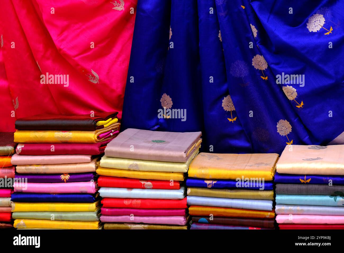 Hand Weaving Silk and Handloom Sarees, saree with golden details, woman ...