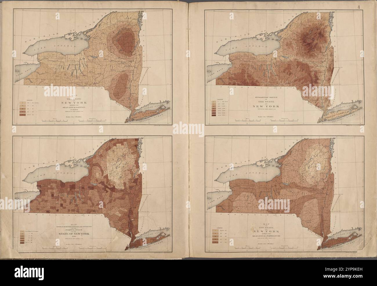 New York State, Double Page Plate No. 4 [Map of the state of New York ...