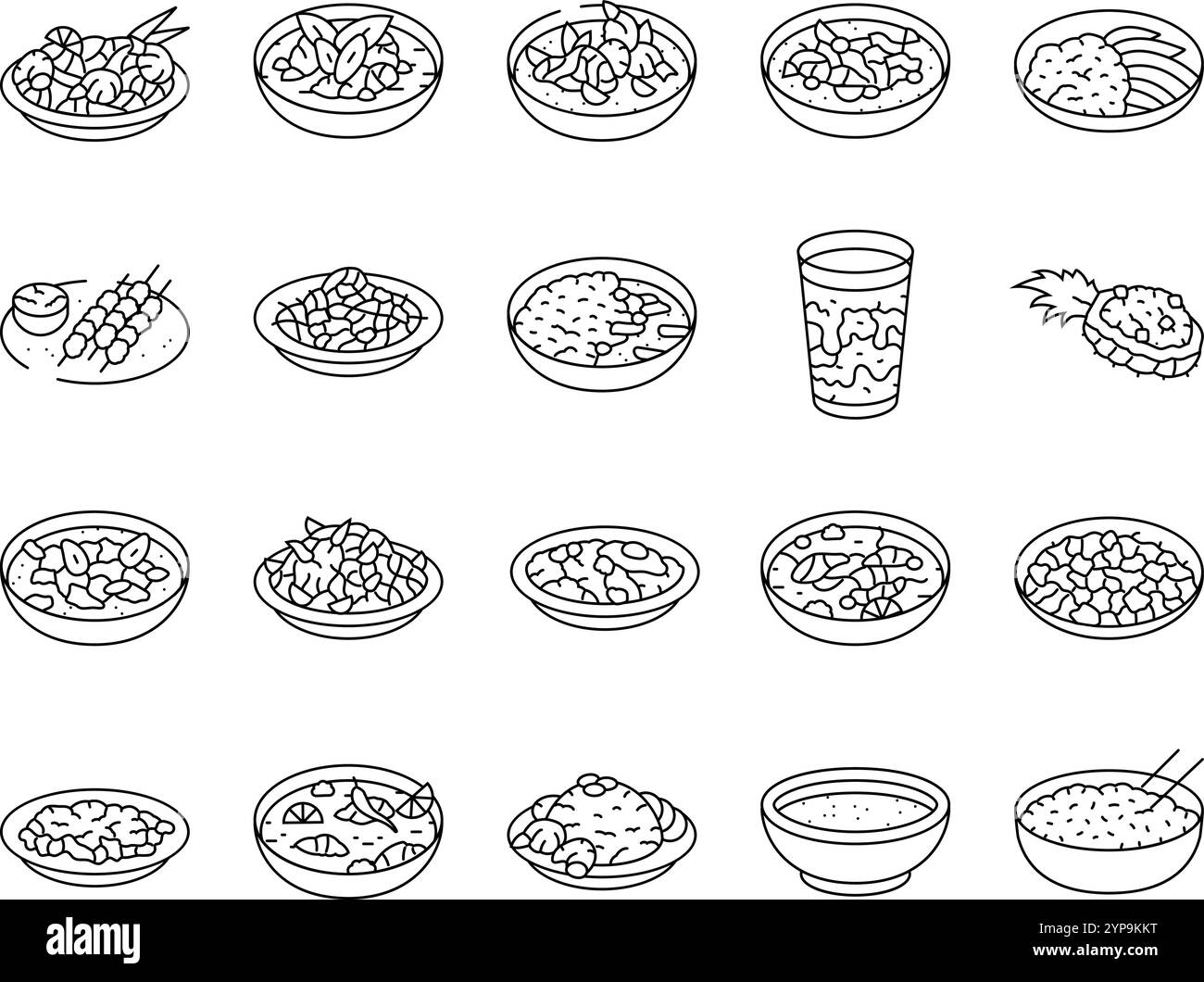 Thai street food eating Stock Vector Images - Alamy