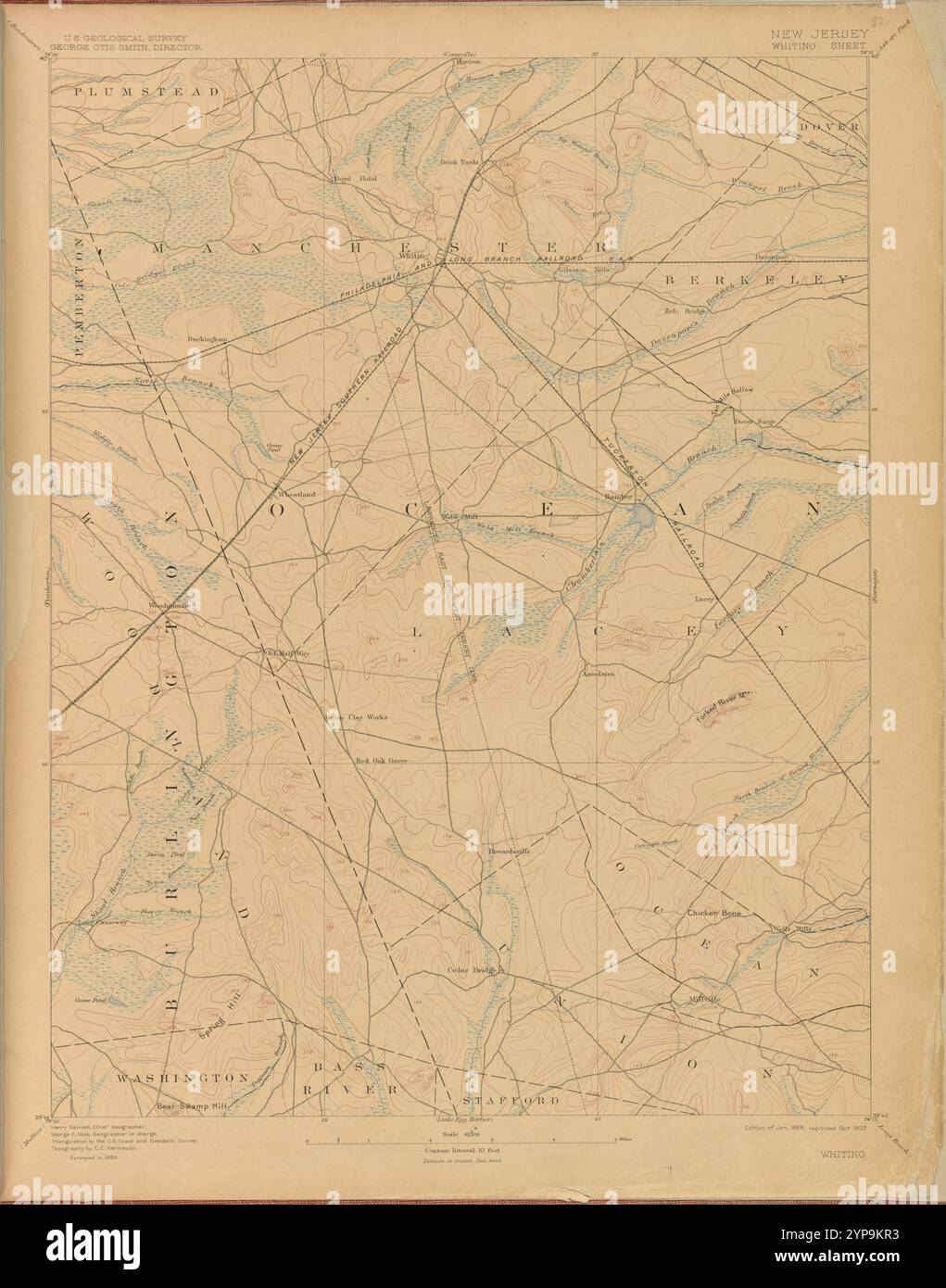 Map of whiting hi-res stock photography and images - Alamy