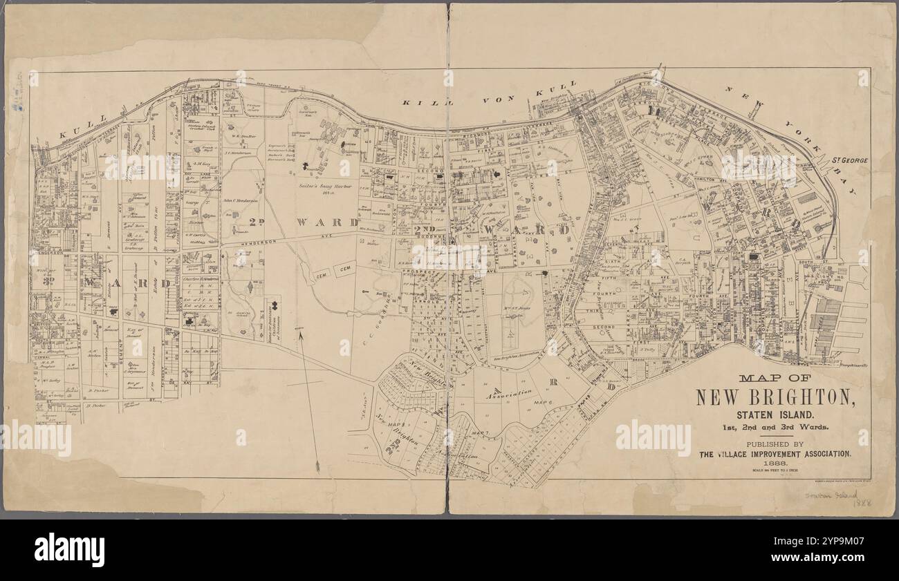 Map of New Brighton, Staten Island [cartographic material] : 1st, 2nd ...