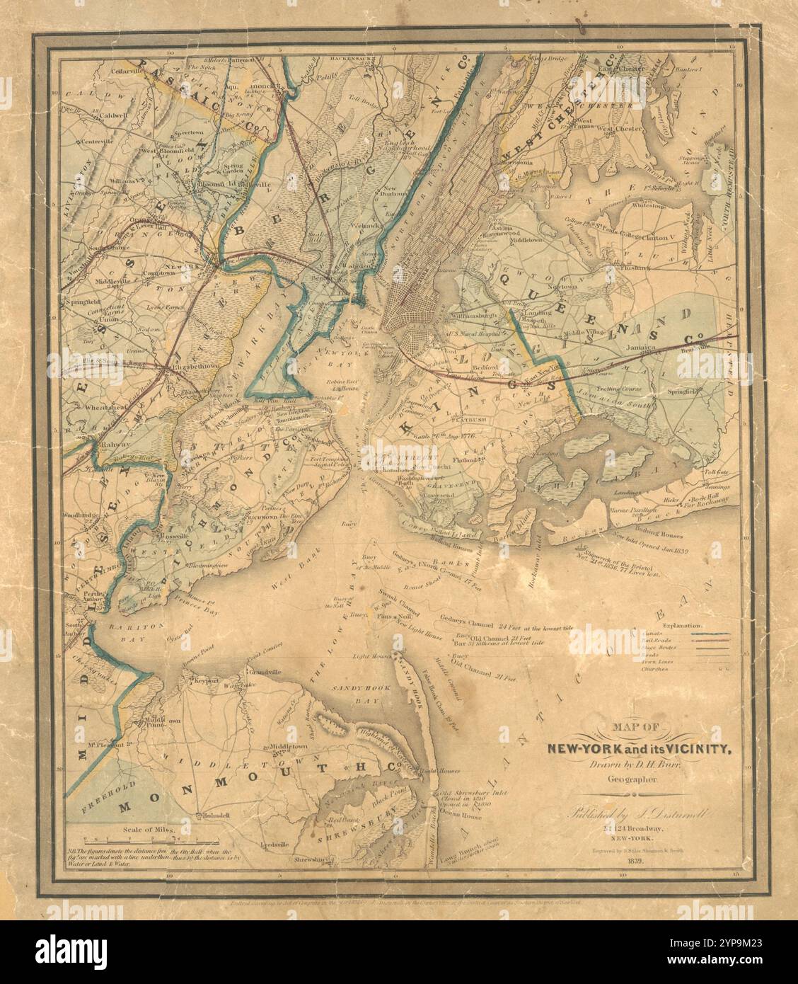 Map of New-York and its vicinity 1839 by Burr, David H., 1803-1875 ...