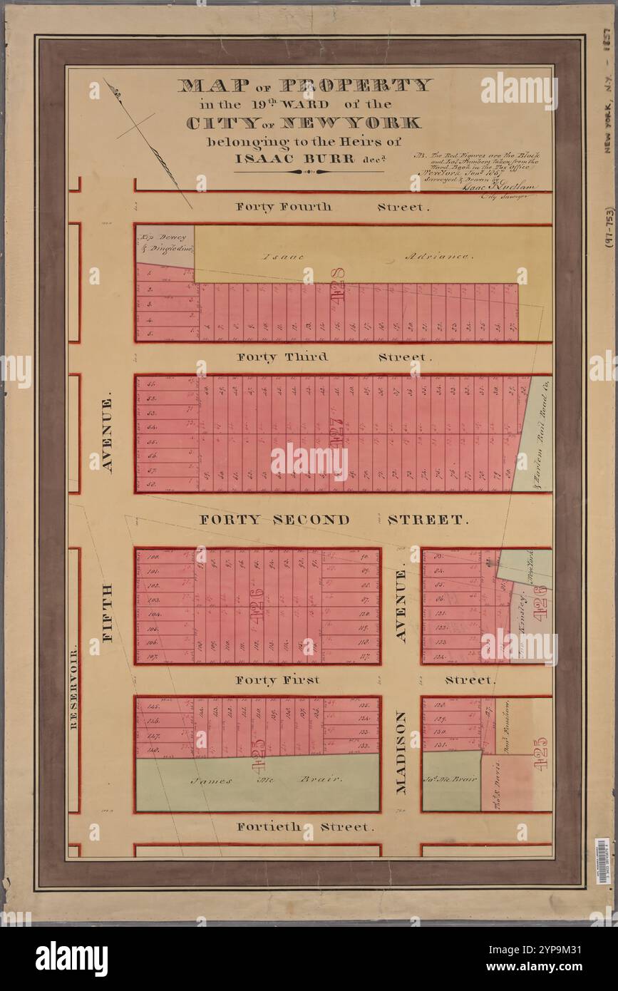 Map of property in the 19th ward of the city of New York belonging to ...
