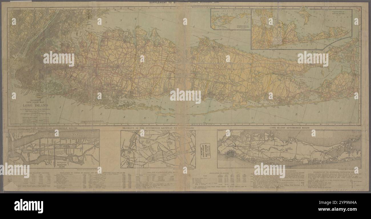 New york city map 1910 hi-res stock photography and images - Alamy