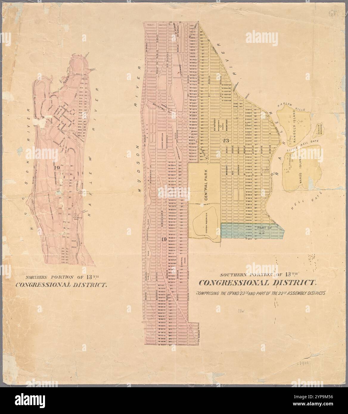 [Maps showing] Northern and Southern portions of the 13th Congressional ...