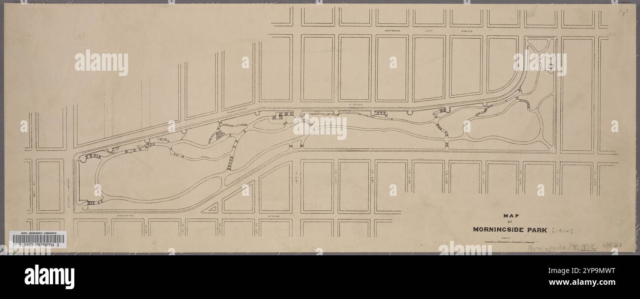 Map of Morningside Park 1914 by New York (N.Y.). Department of Parks ...