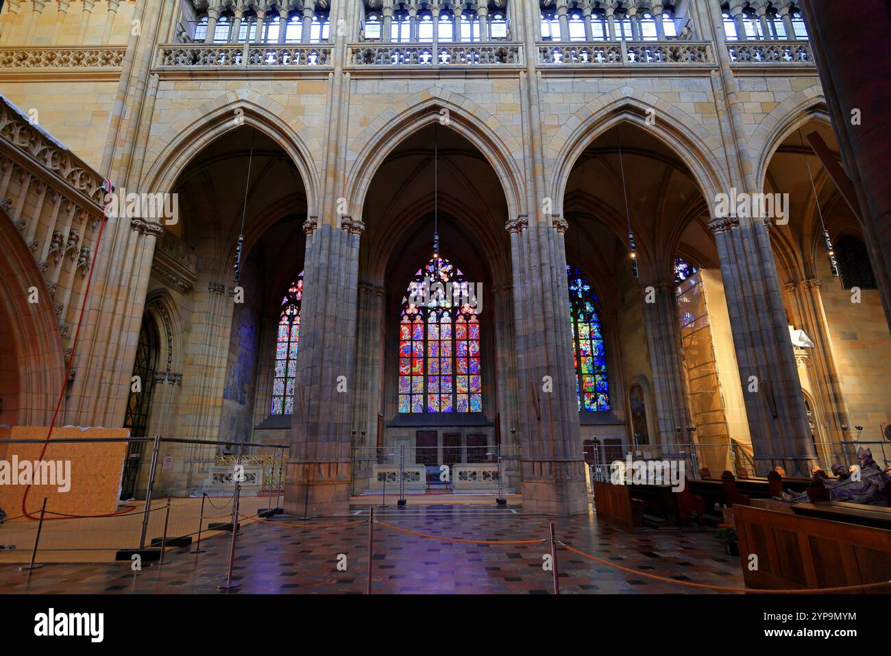 Saint Vitus Cathedral (Katedrala sv. Vita) located in Prague Castle ...