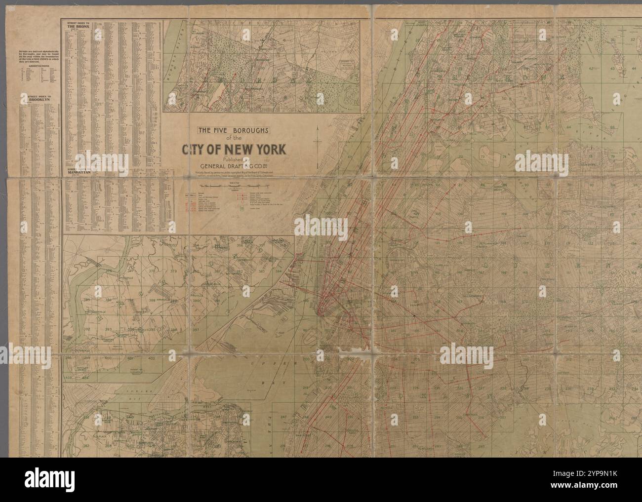 The five boroughs of the city of New York 1917 by General Drafting ...