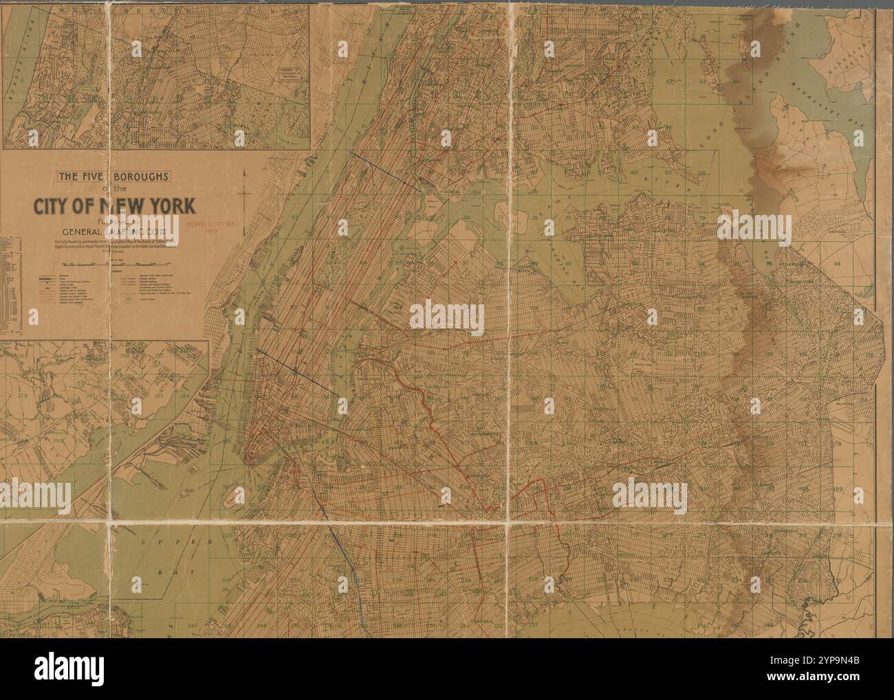 New york five boroughs map hi-res stock photography and images - Alamy