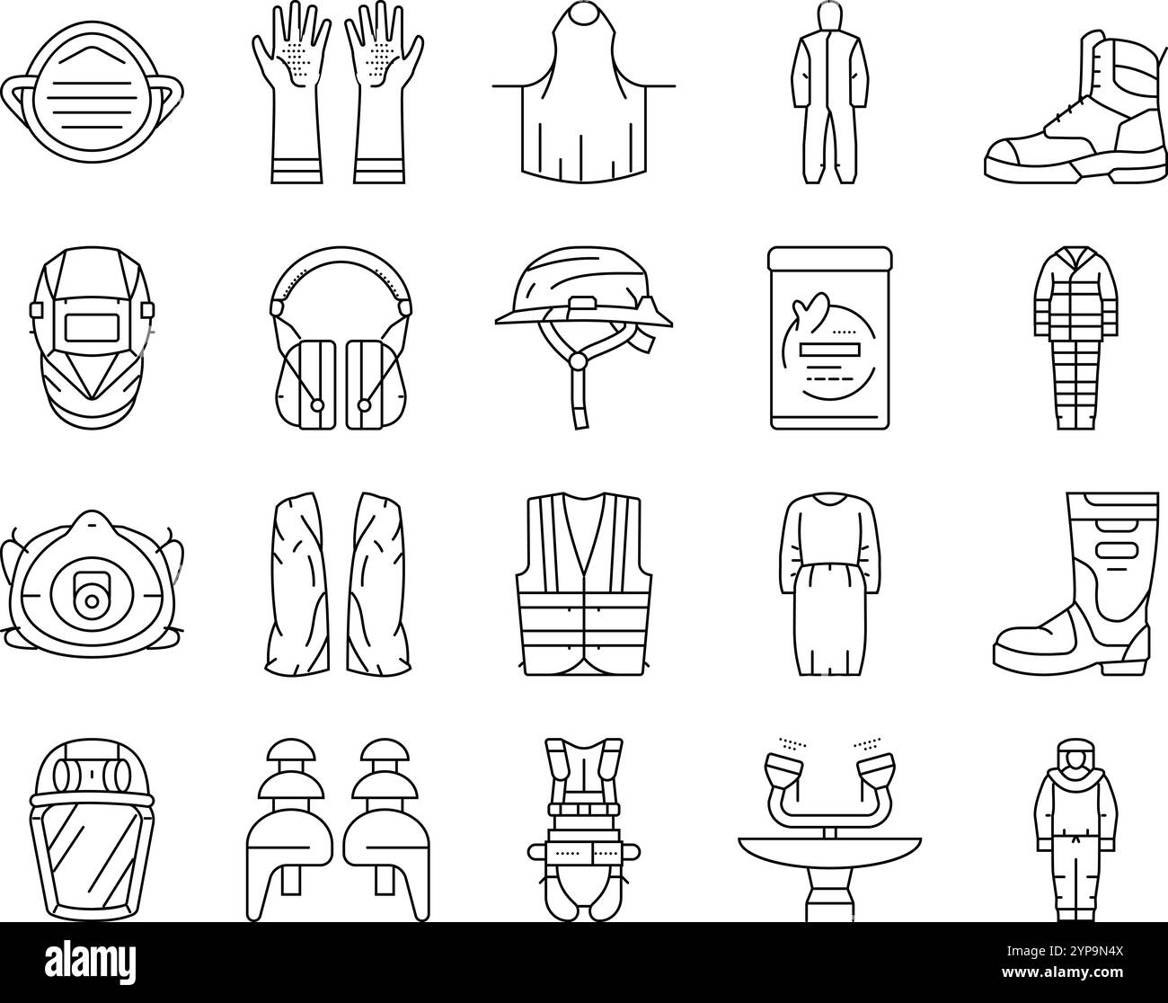 Ppe personal protective equipment kit Stock Vector Images - Alamy