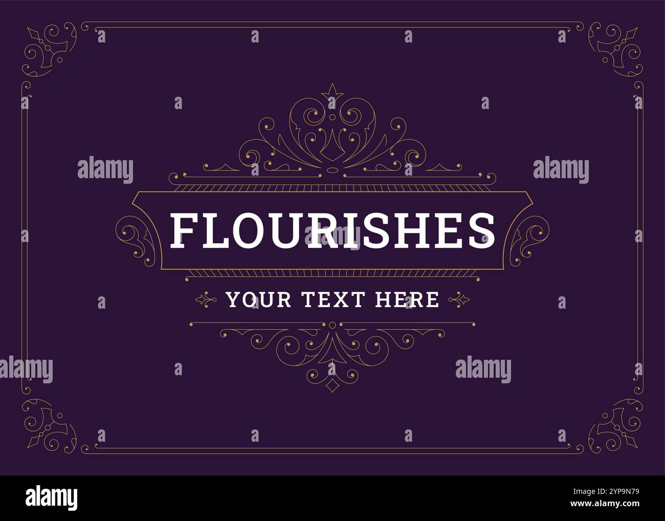 Fancy signage Stock Vector Images - Alamy