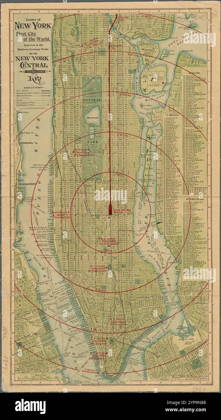 Center of New York, first city of the world 1903 by Matthews-Northrup ...