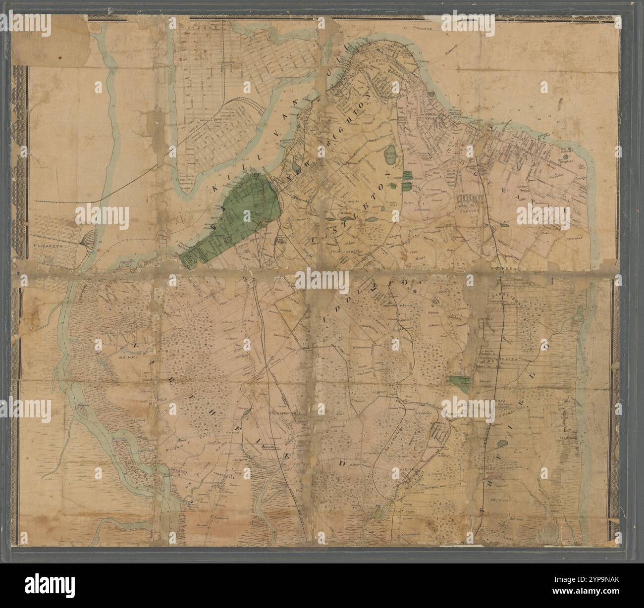 Map of Staten Island (Richmond Co.) N.Y. also cities of Bayonne & Perth ...