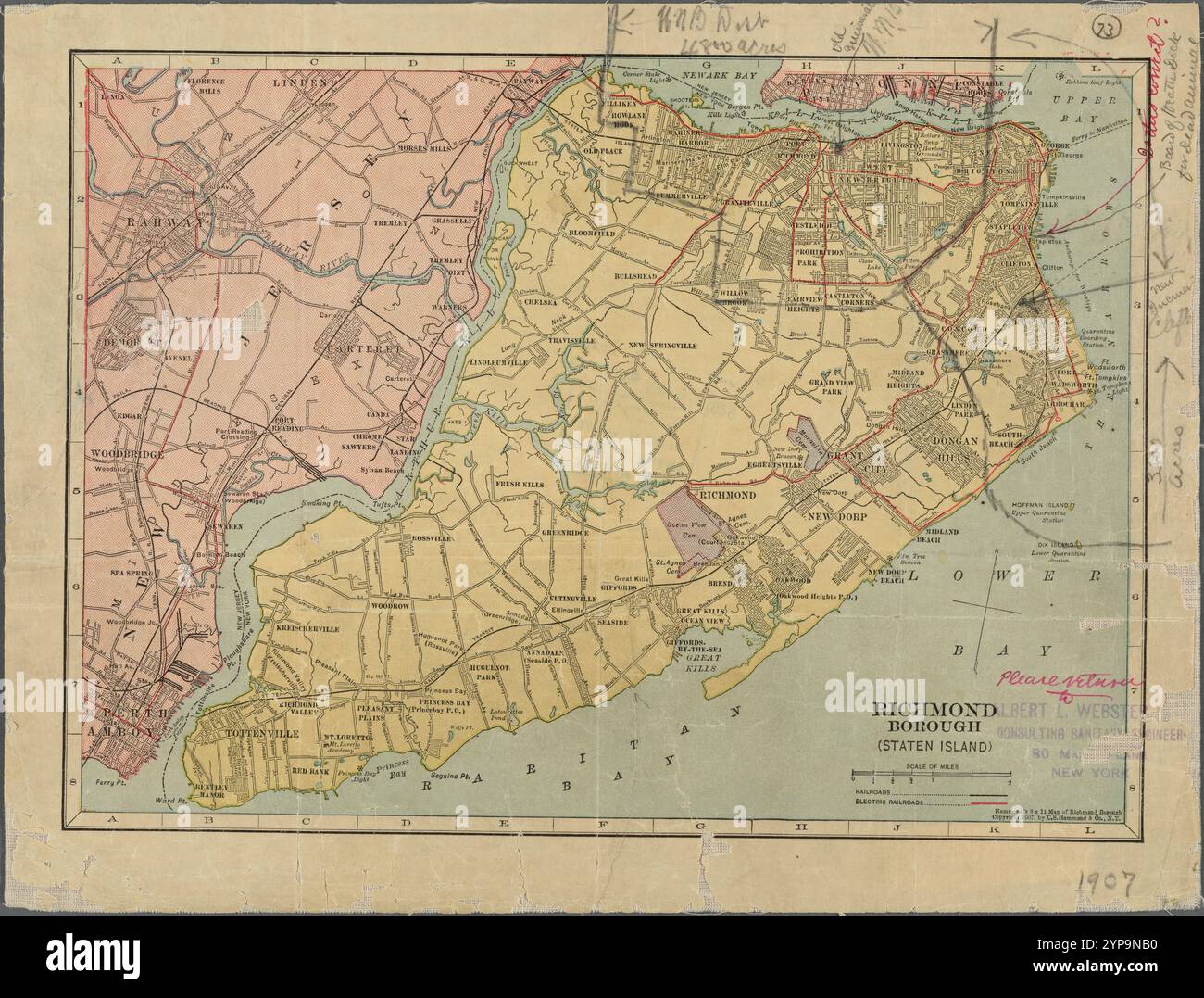 Map of Richmond Borough Stock Photo - Alamy