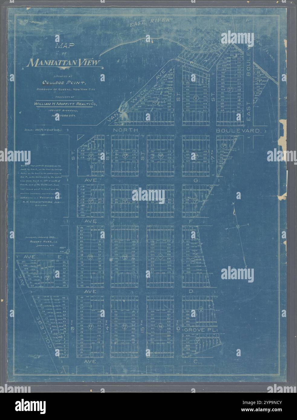 Map of Manhattan View situated at College Point, Borough of Queens, New ...
