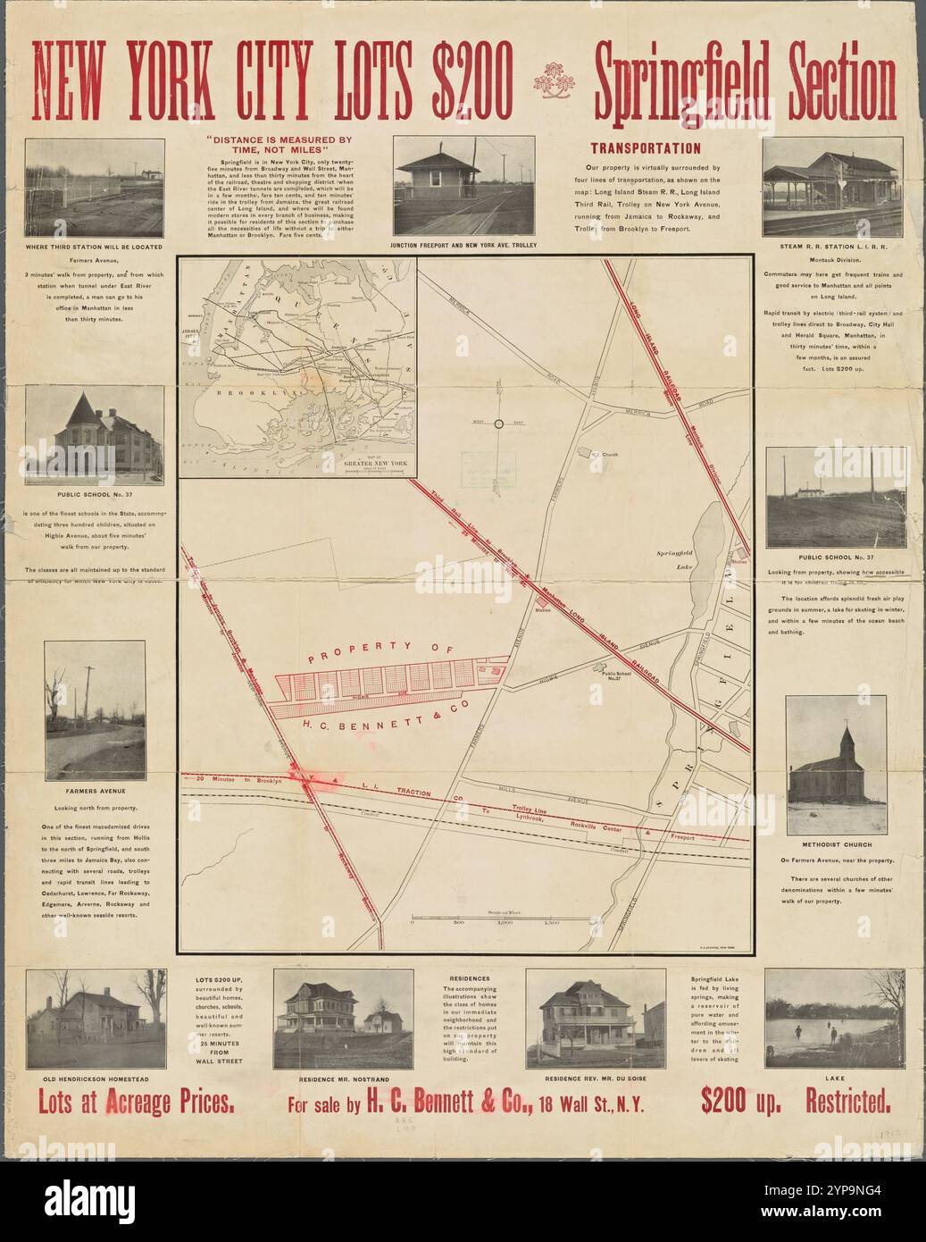 Map of Springfield Section. Property of H. C. Bennett & Co. Inset map ...