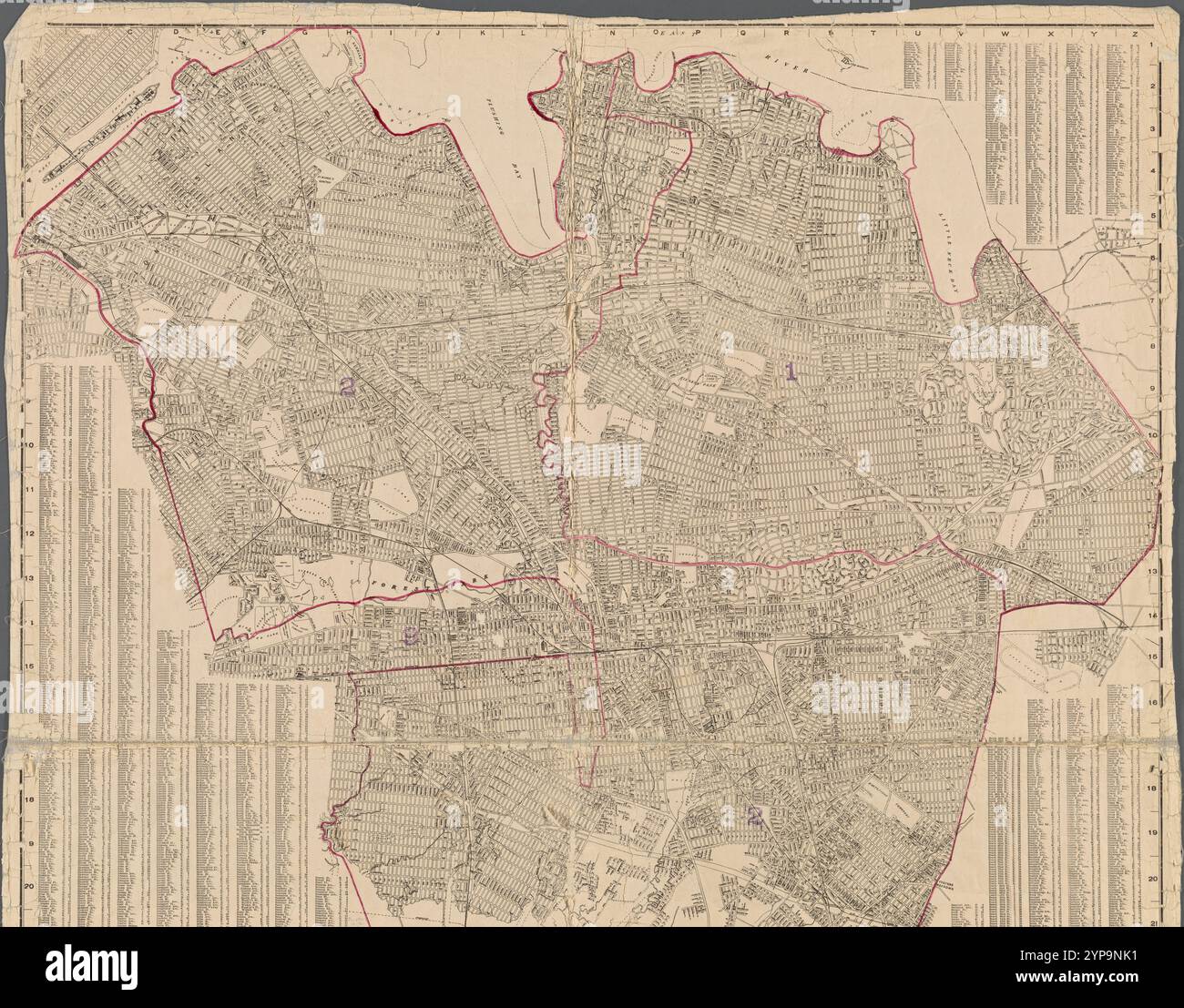 Street Indexed map of the Borough of Queens, also showing the ...
