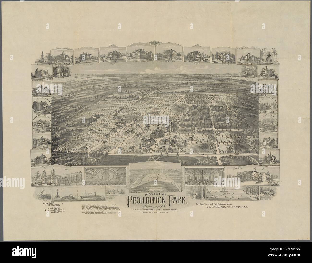 National Prohibition Park, Staten Island, N.Y 1891 - 1898 Stock Photo ...