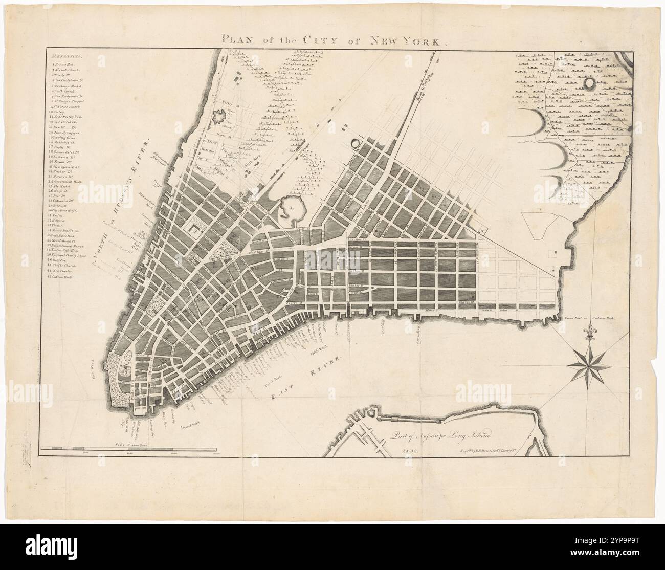 Plan of the city of New York 1796 by J. A. (Cartographer), active 1796 ...