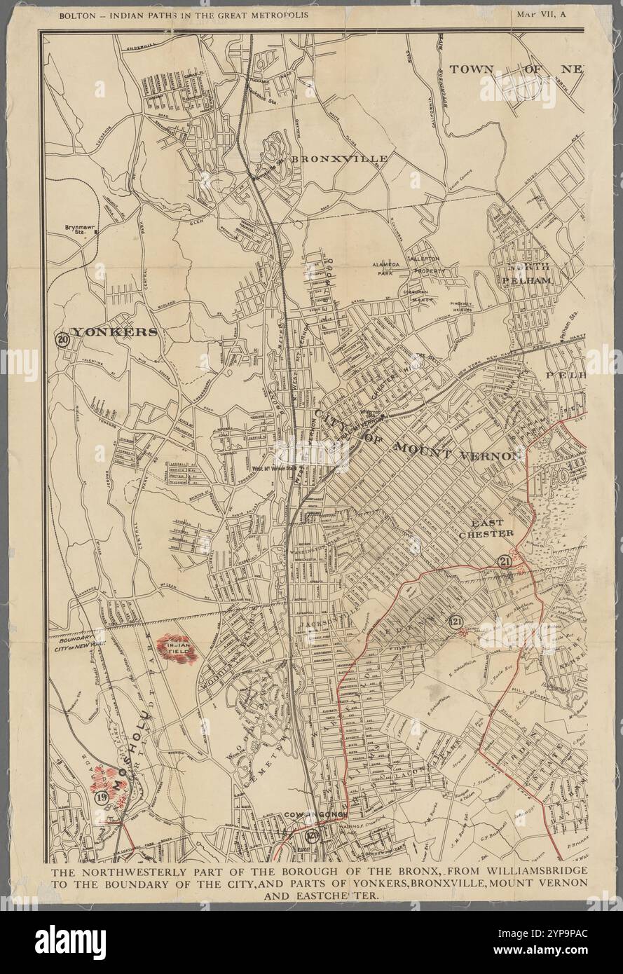 The northwesterly part of the borough of the Bronx from Williamsbridge ...