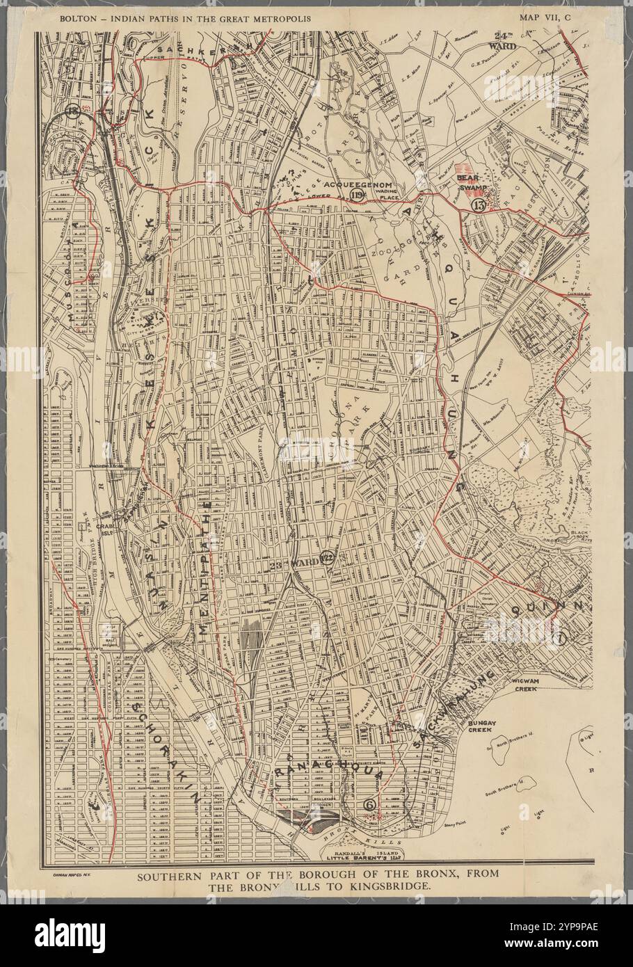 Southern part of the borough of the Bronx, from the Bronx Kills to ...