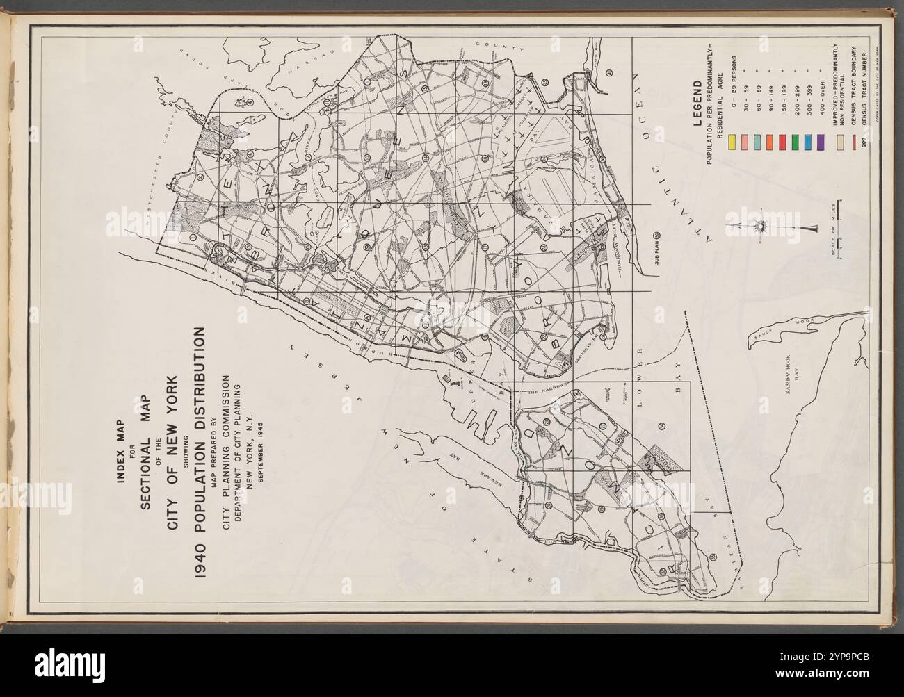 Index map and legend 1945 by Hospital Council of Greater New York Stock ...