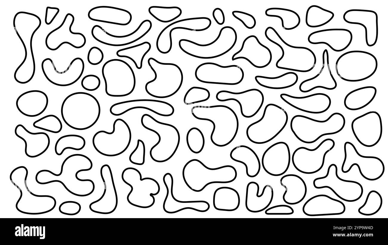 Organic blob shape fluid Black and White Stock Photos & Images - Alamy