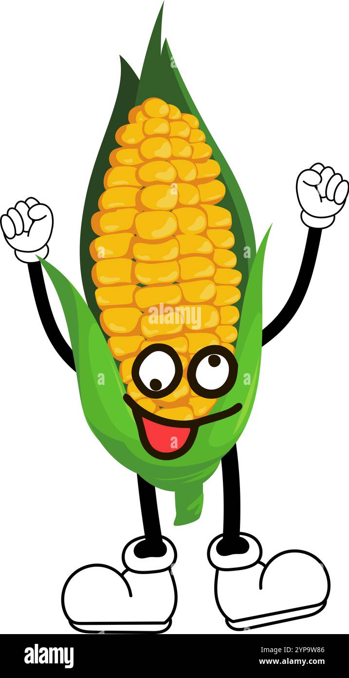 Cartoon corn style illustration Stock Vector Image & Art - Alamy