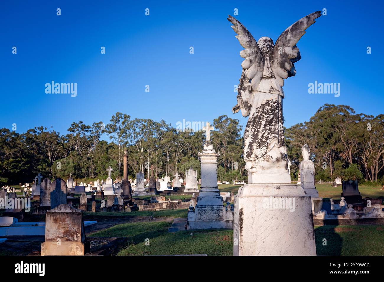 Old rural cemetery, headstones graves tombstones Stock Photo - Alamy