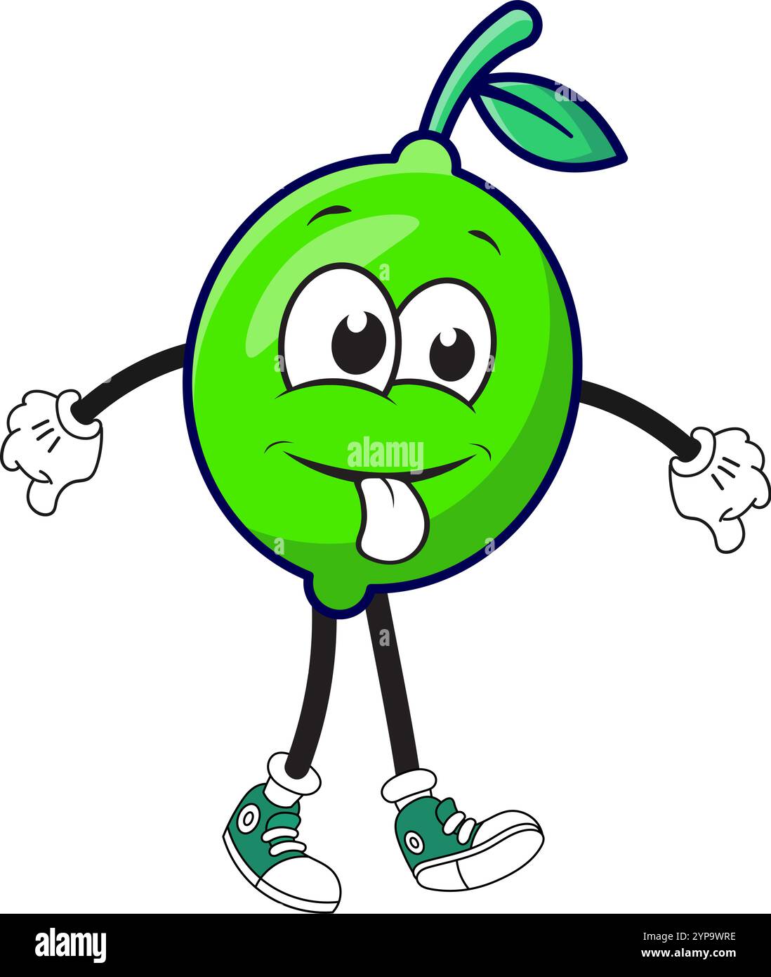 cartoon - Lime Fruit Illustration Stock Vector Image & Art - Alamy
