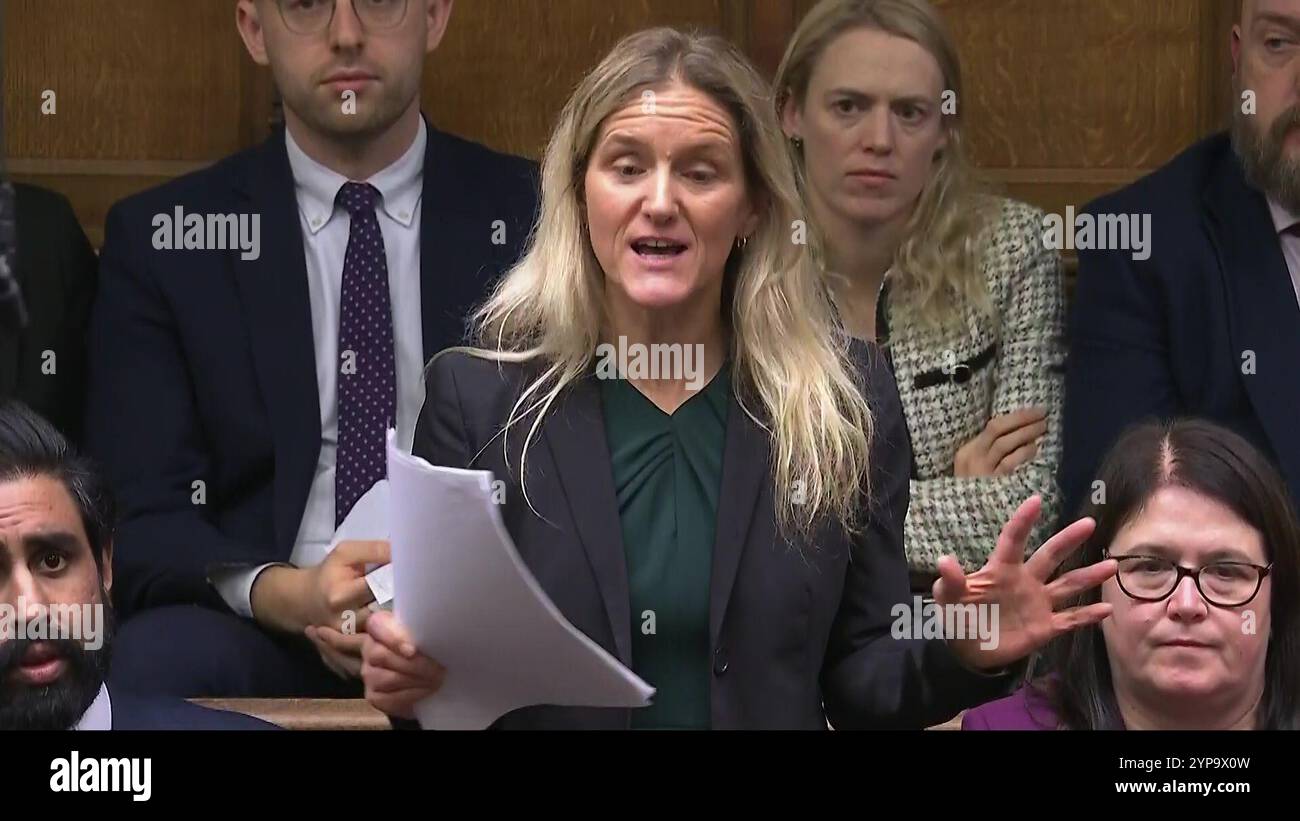 Screen grab of Labour MP Kim Leadbetter opening the debate in favour of ...
