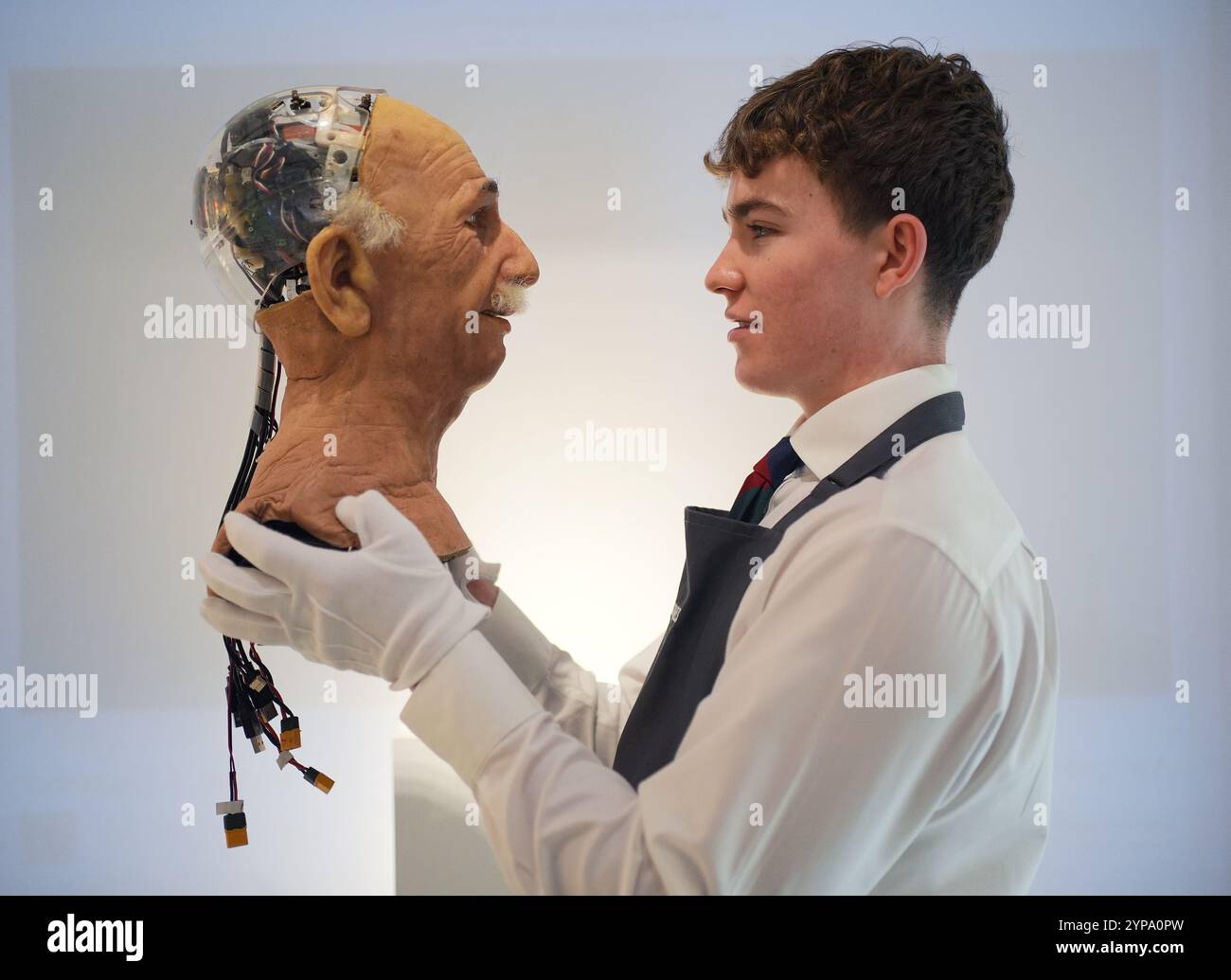 A robotic head of Albert Einstein - with 28 servo motors for face ...