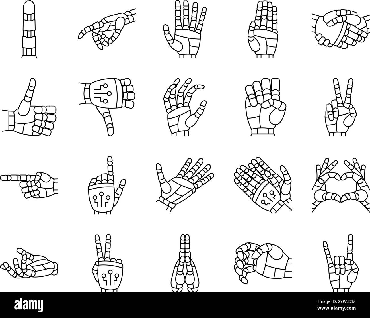 Illustrations hand robot Black and White Stock Photos & Images - Alamy