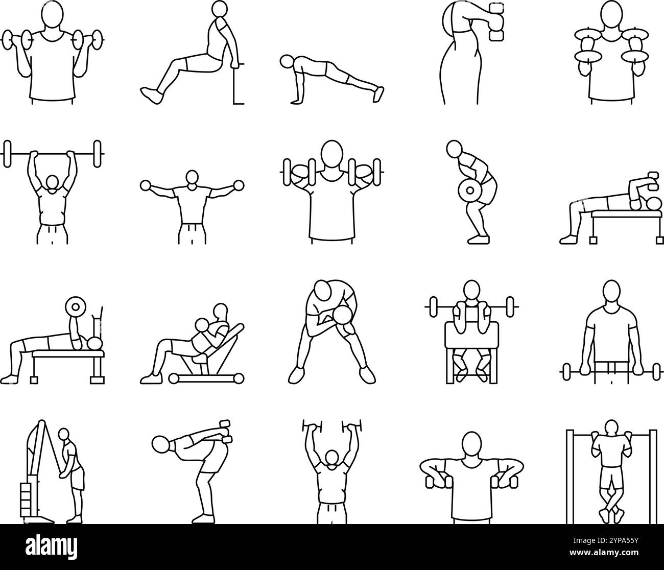 Plank exercise man woman Cut Out Stock Images & Pictures - Alamy