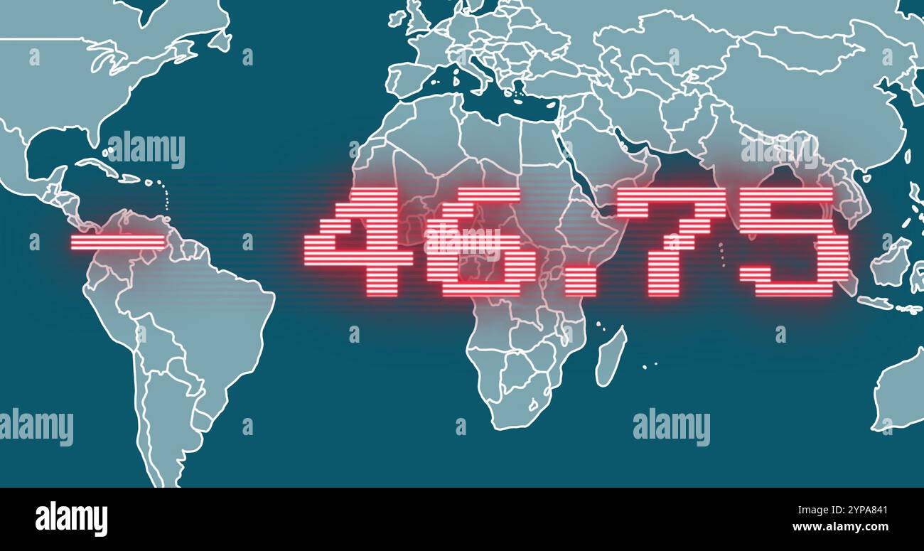 Image of stock market over world map Stock Photo - Alamy
