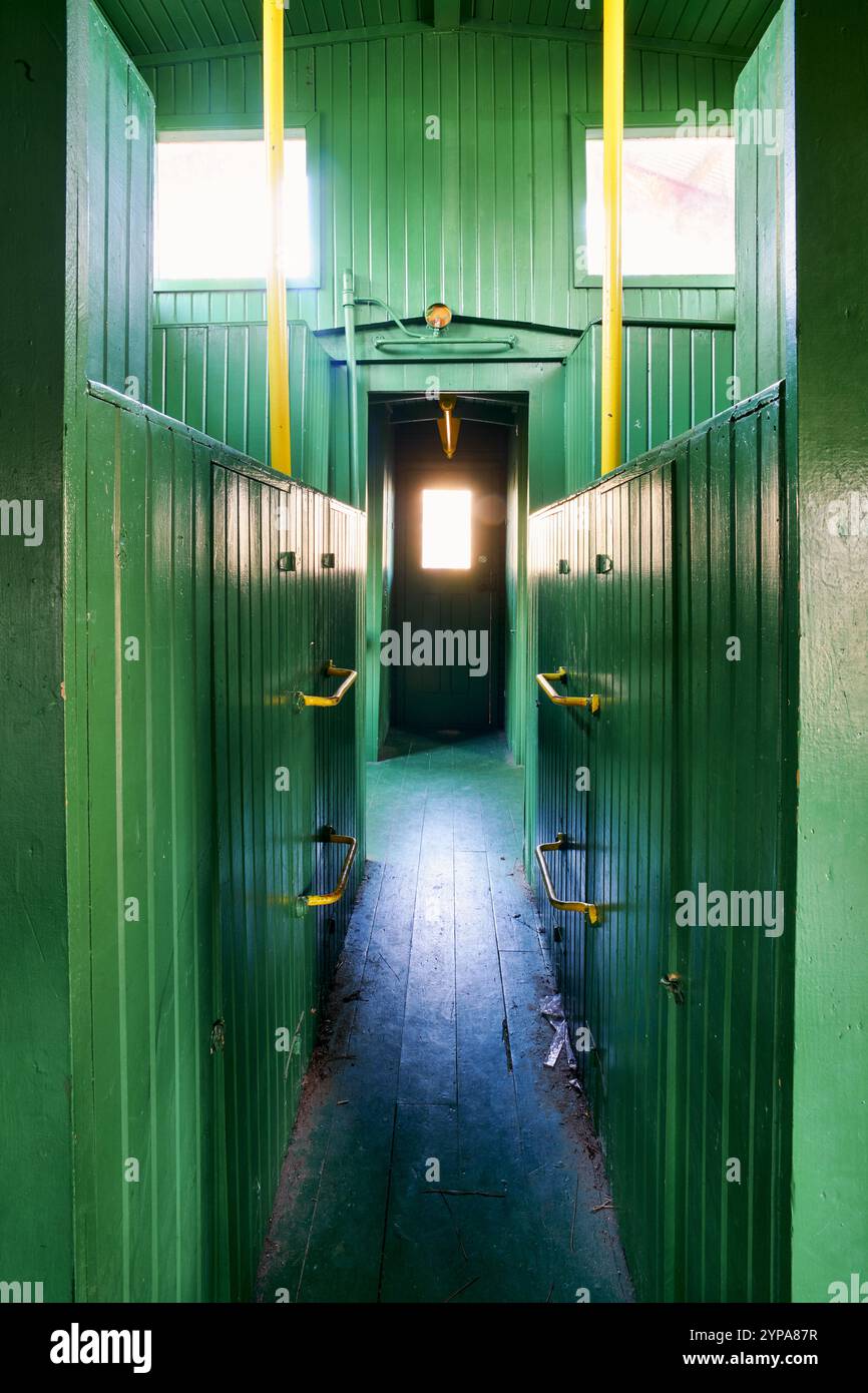 A colorful vintage train car Stock Photo - Alamy