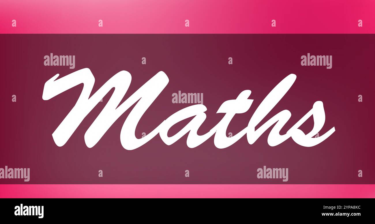 Image of maths text over striped background Stock Photo - Alamy