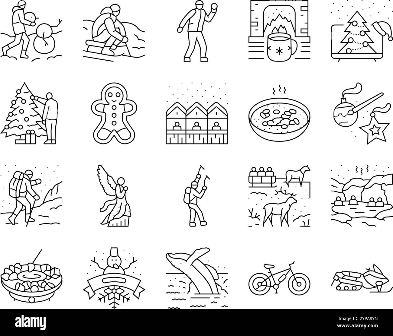 winter spend time icons set vector Stock Vector Image & Art - Alamy