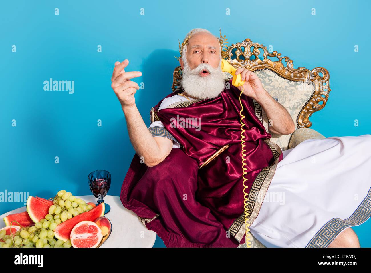 Photo of ancient mythological god theater actor wearing traditional ...