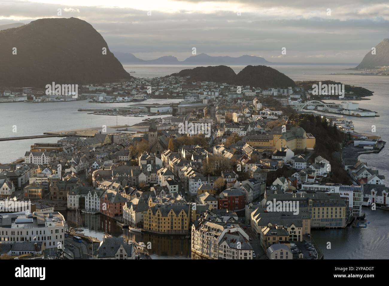 View of Ålesund, Norway with its iconic Art Nouveau architecture Stock ...