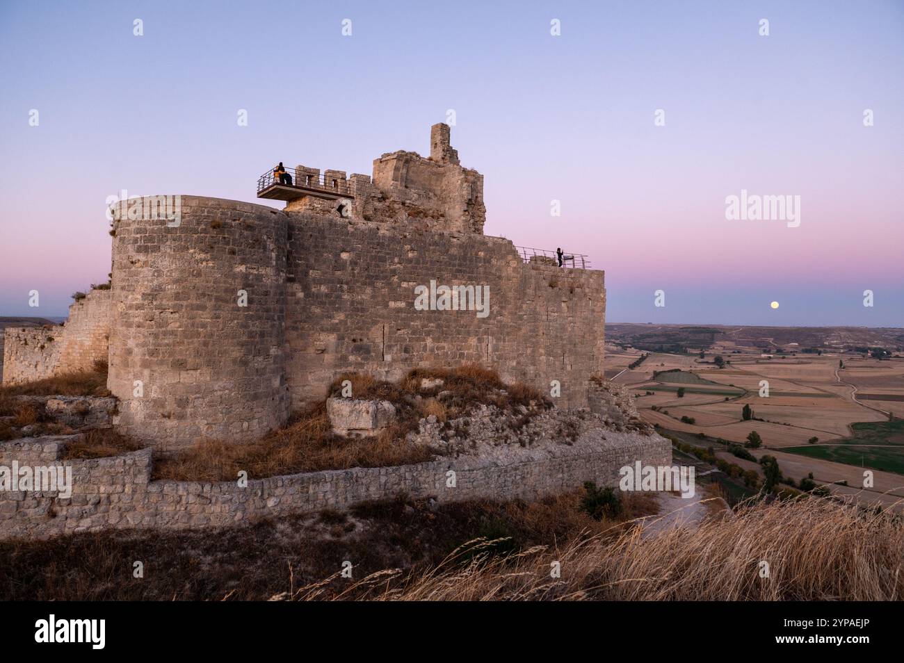 Panorama of the medieval castle of Castrojeriz built in the ...