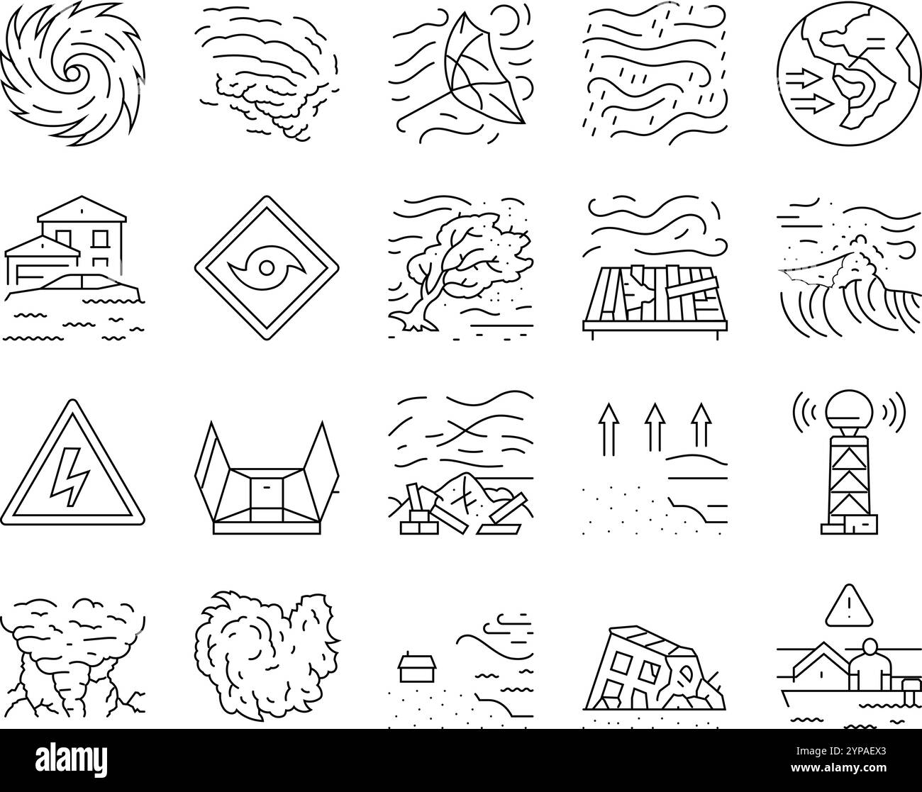 hurricane cyclone storm wind icons set vector Stock Vector Image & Art ...