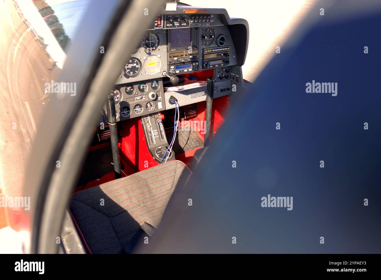 Instrument panel in the cockpit of a training aircraft Stock Photo - Alamy