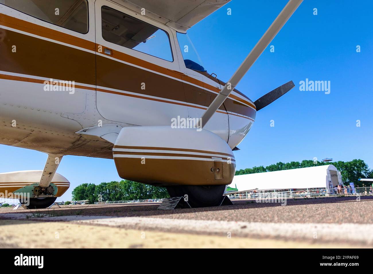 The underside of a light single-engine aircraft Stock Photo - Alamy