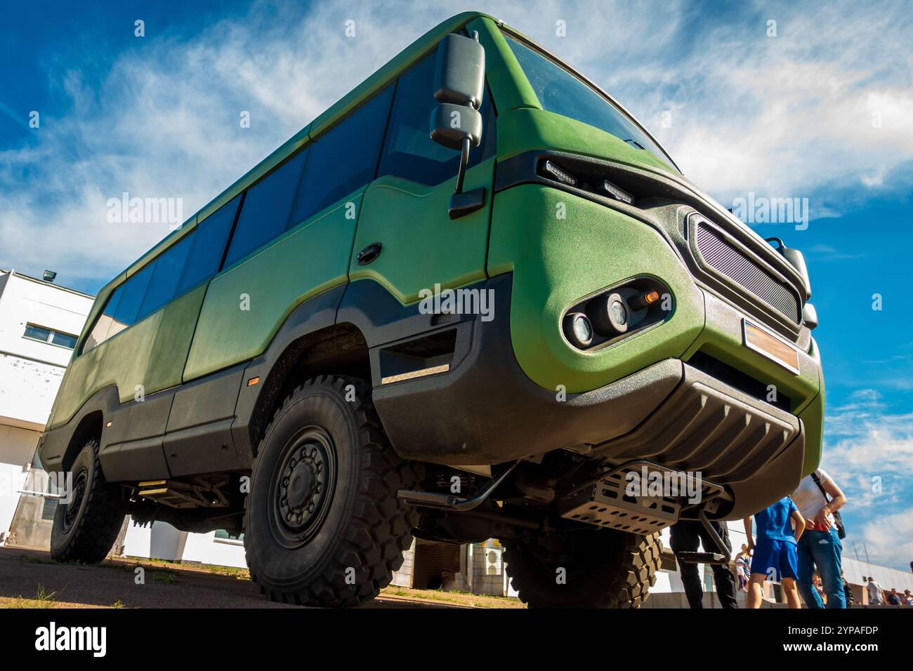 Armored military bus with cross-country ability Stock Photo - Alamy