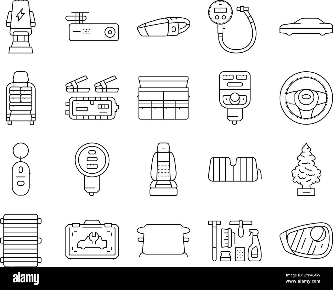 car accessories seat cover icons set vector Stock Vector Image & Art ...