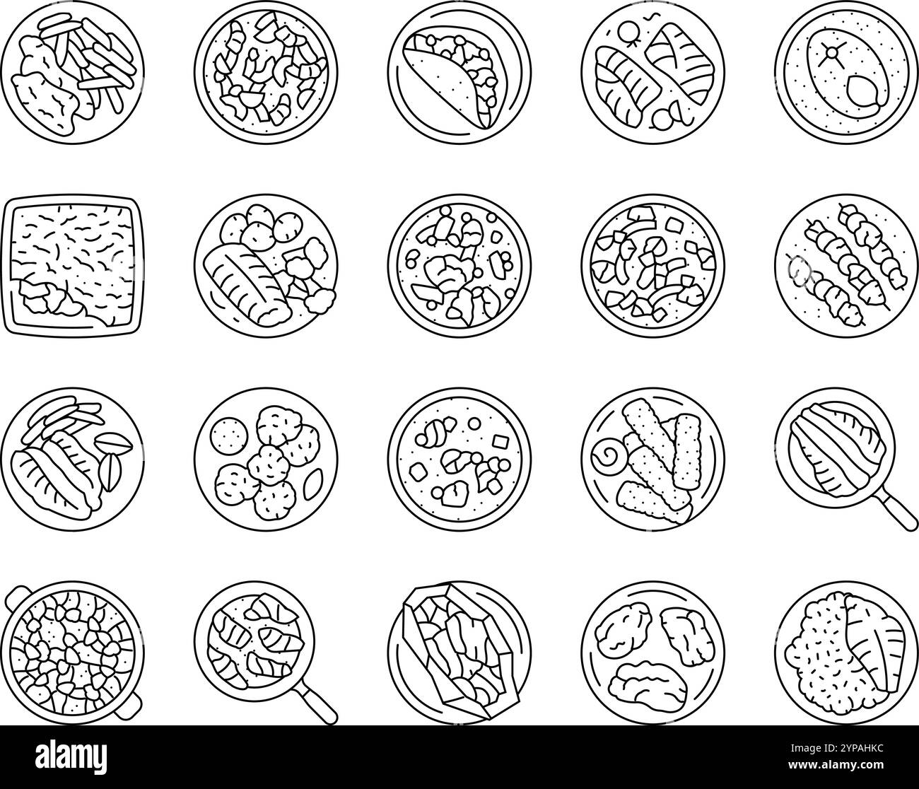 fish dishes icons set vector Stock Vector Image & Art - Alamy