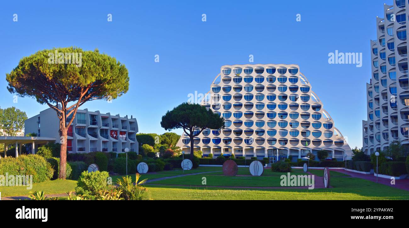 La Grande-Motte tourist resort designed in the 1960s with pyramid ...