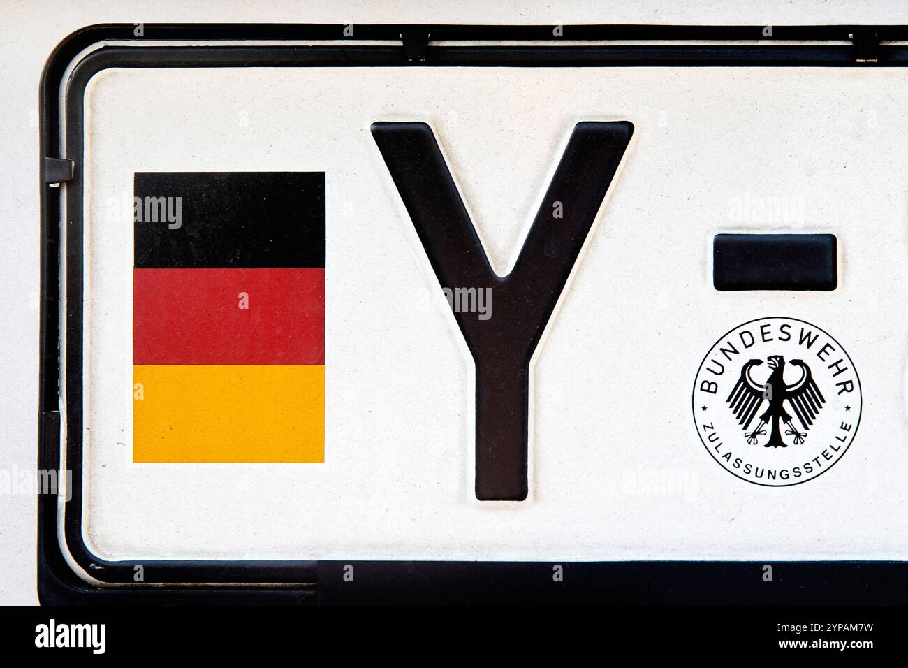 License plate Y for German Bundeswehr, Germany Stock Photo - Alamy