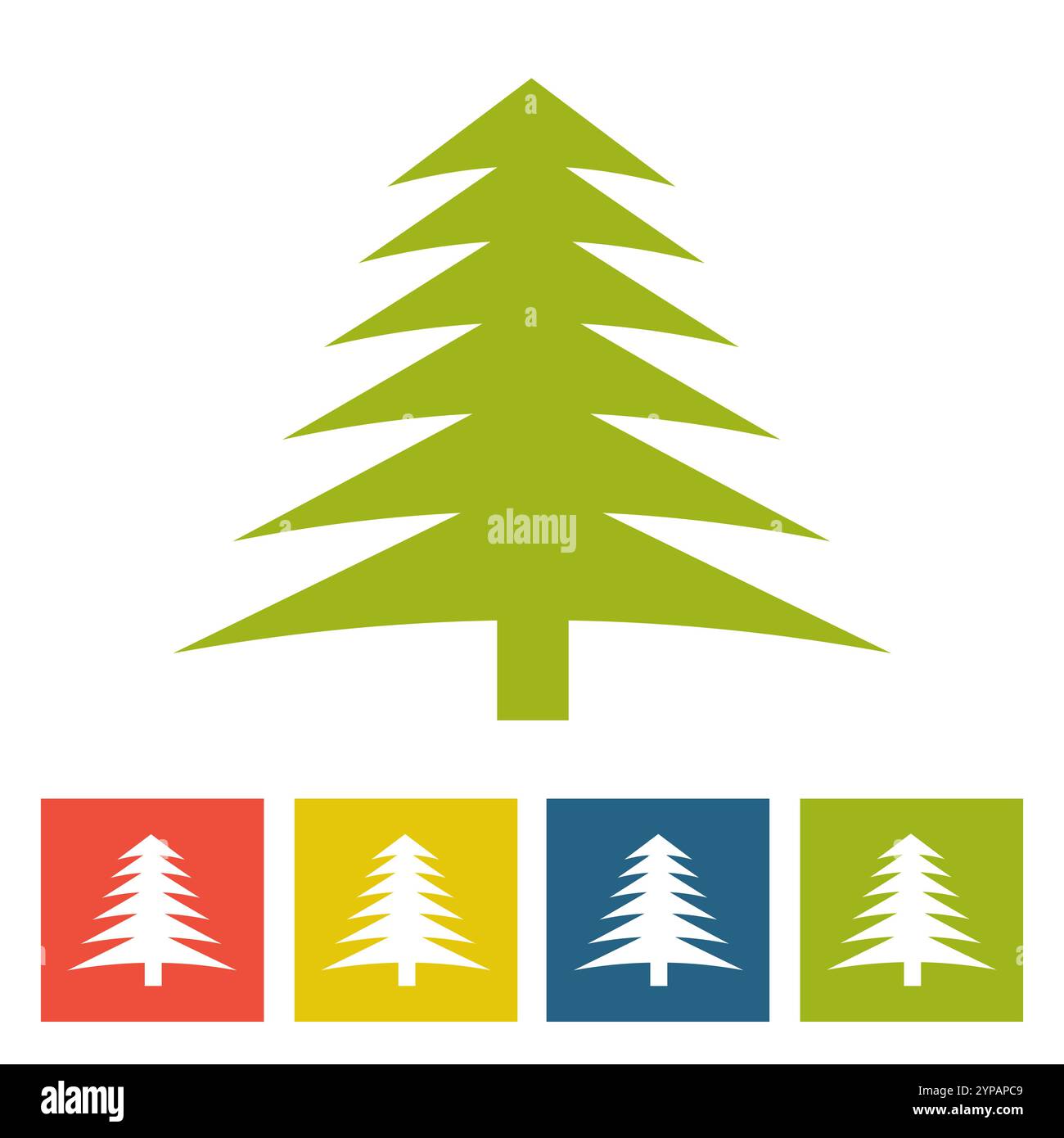 Spruce tree icon illustration Cut Out Stock Images & Pictures - Alamy